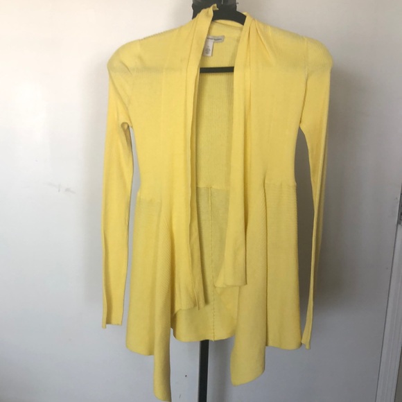 Autumn Cashmere | Sweaters | Autumn Cashmere Yellow Open Front Cardigan ...